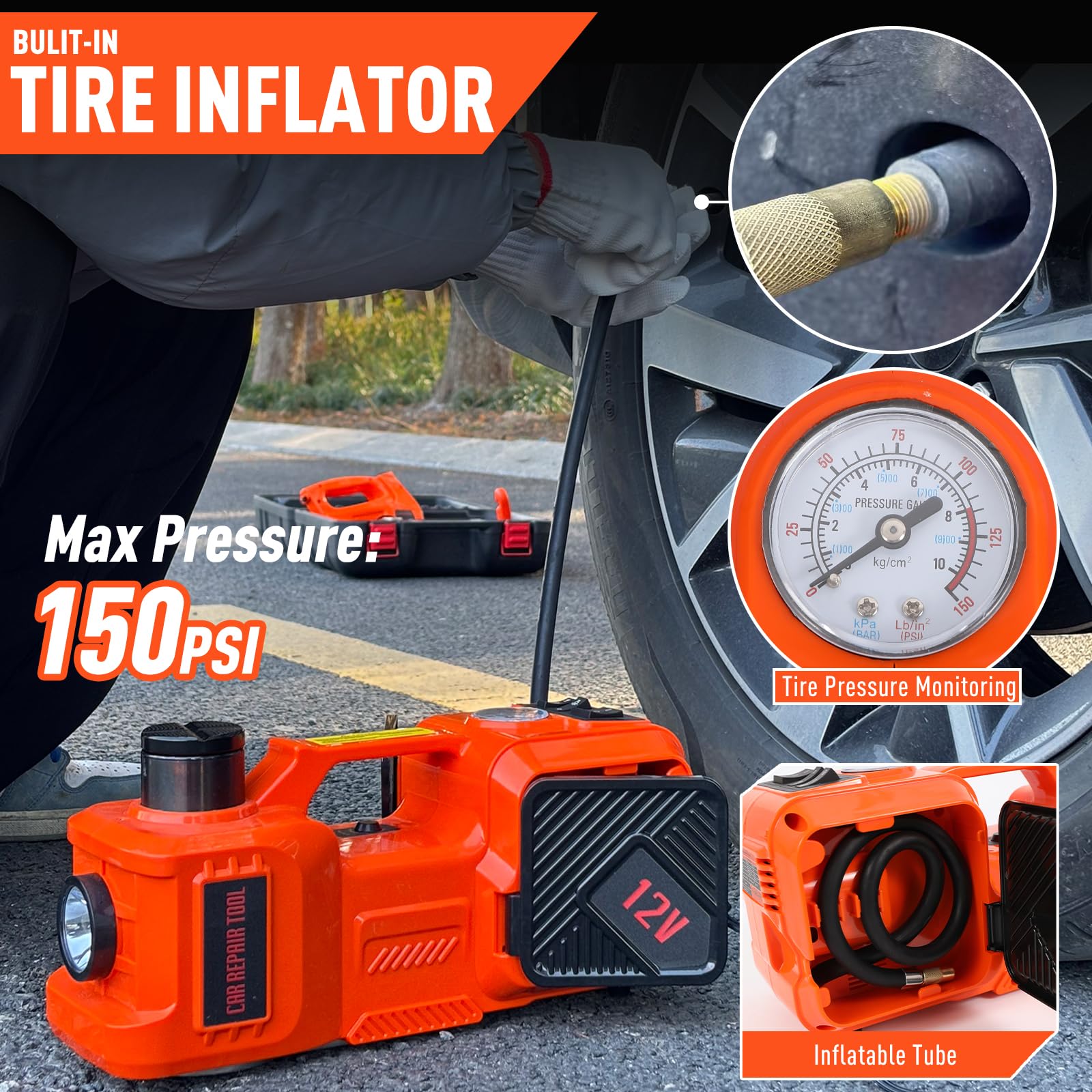 Portable Inflatable Floor Jack Kit - AlterTool