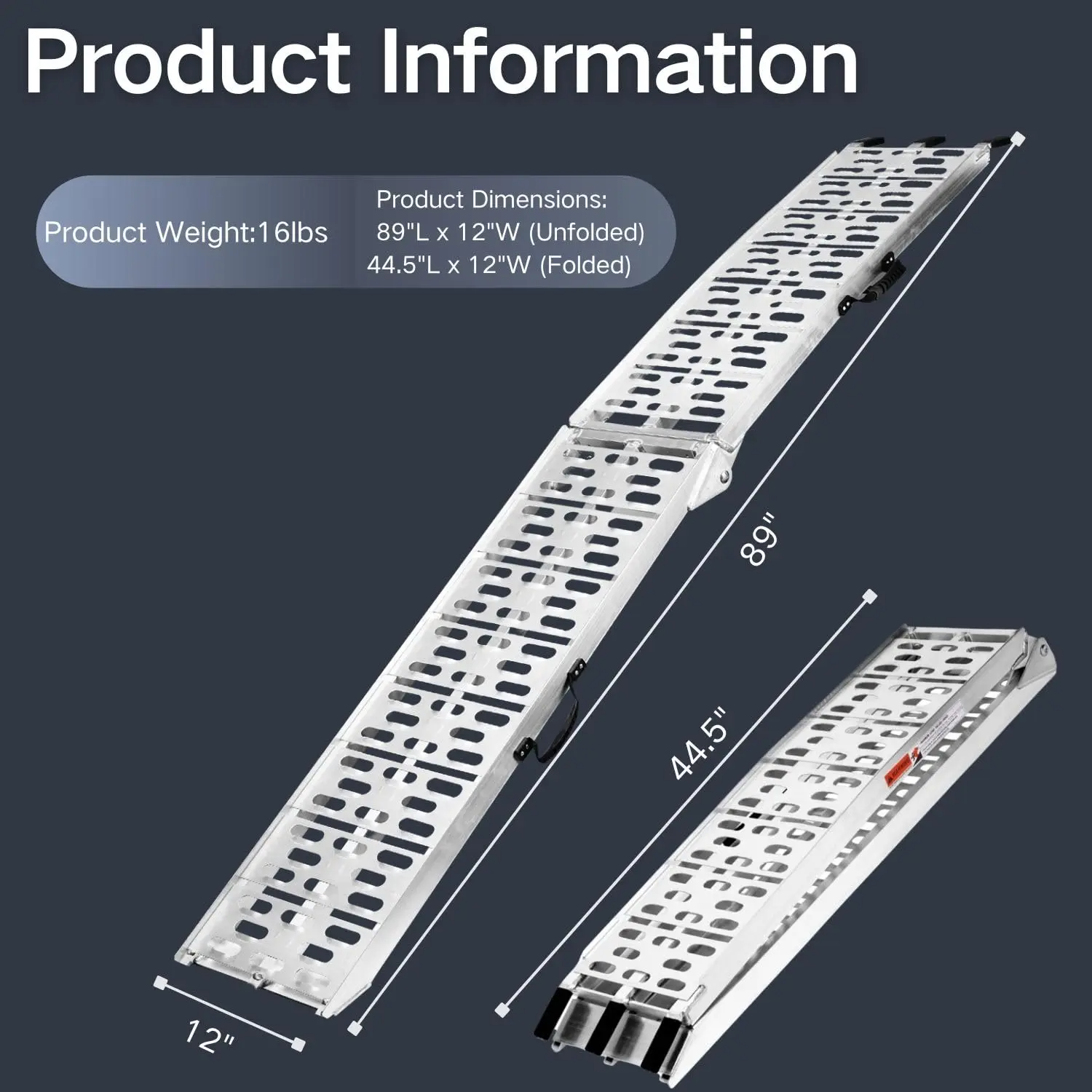 Wholesale Aluminum Folding Motorcycle Ramp with Handle - Load Straps ...
