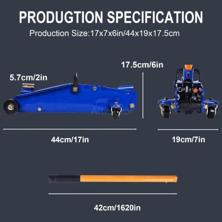 2 Ton Low Profile Floor Jack - Quick Lift Pump- AlterTool
